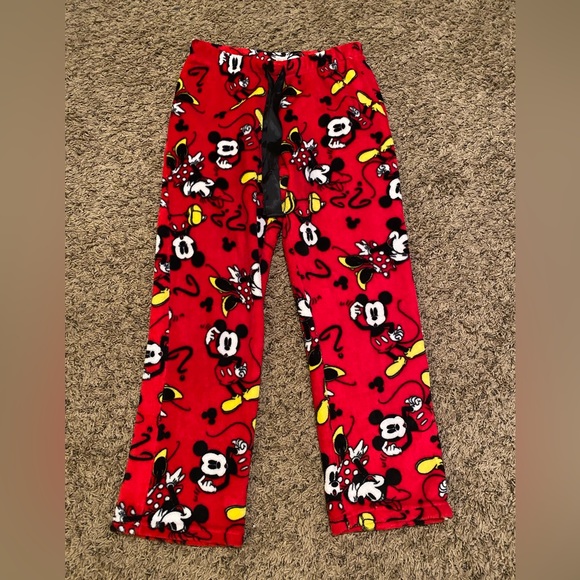Disney | Intimates & Sleepwear | Disney Mickey And Minnie Red Pj Pants ...